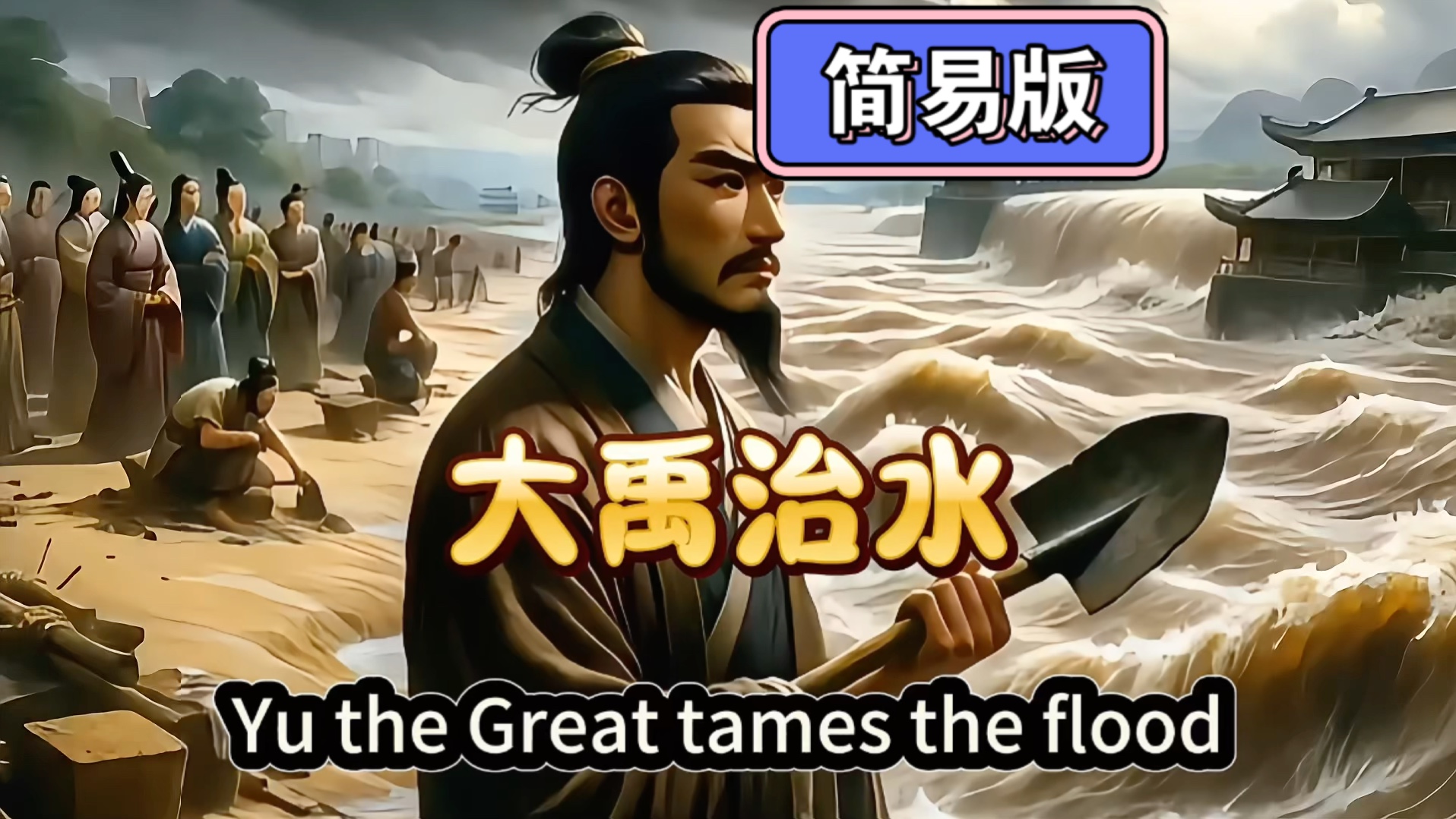 简易版大禹治水,用英语讲中国故事,英语演讲