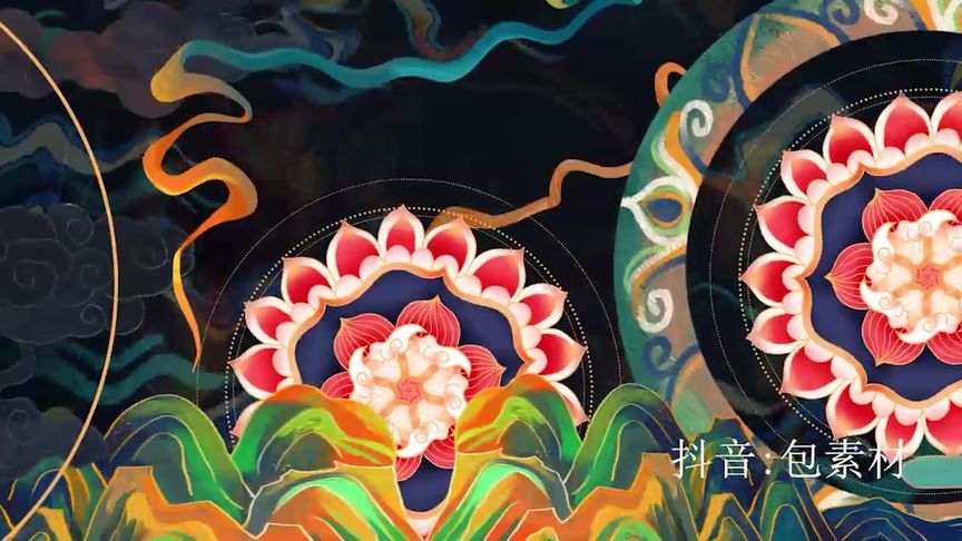 k079敦煌飞天 民族舞蹈舞台演出舞蹈表演LED大屏背景视频