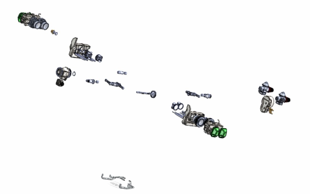 sw水平对置式四缸发动机仿真动画