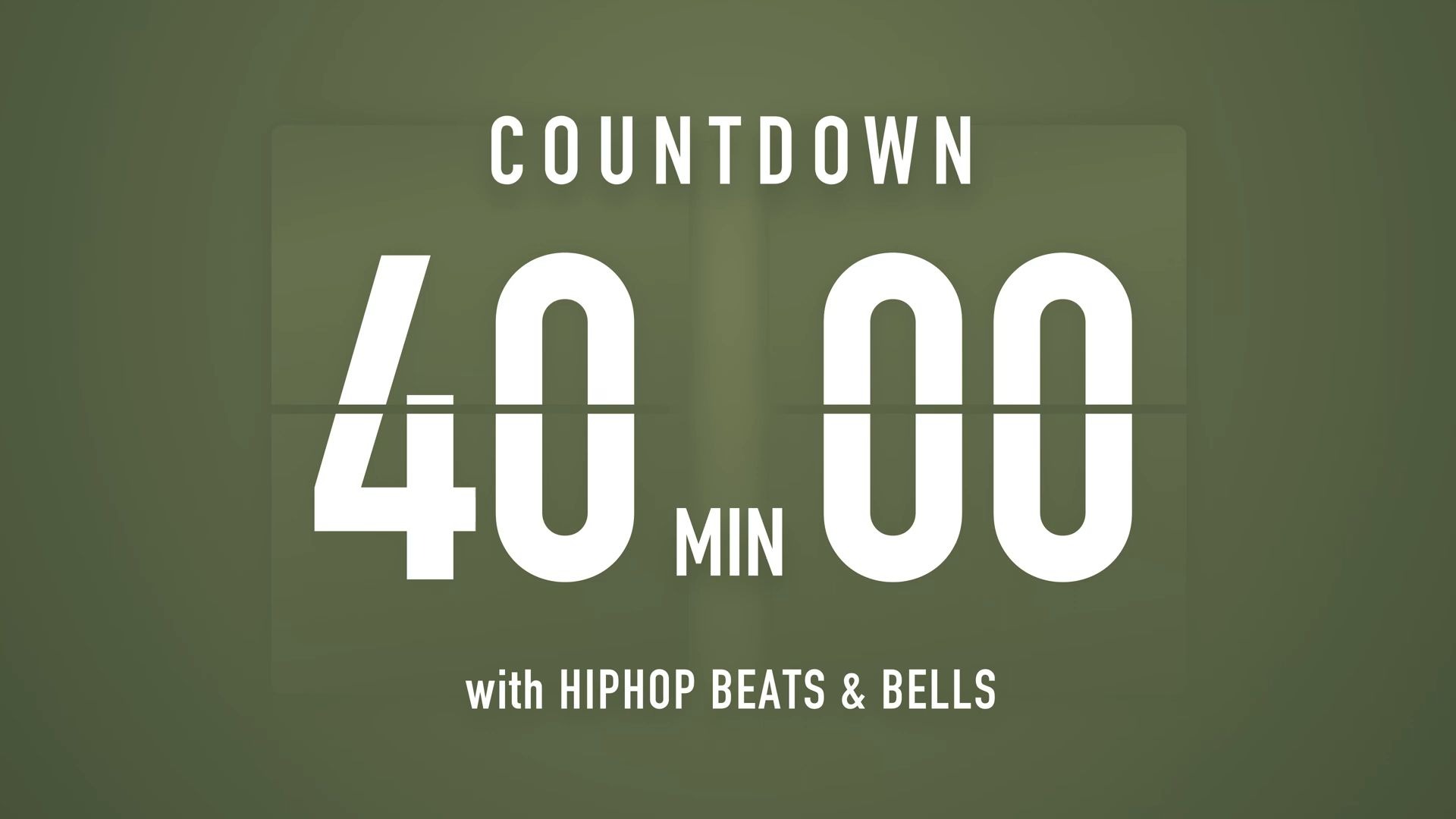 40分钟HIP HOP BEATS节奏音乐ߎ� 倒计时器 苔绿色翻页时钟计时器...