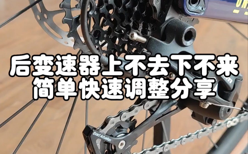 自行车后变速器上不去下不来简单快速调整小知识分享.