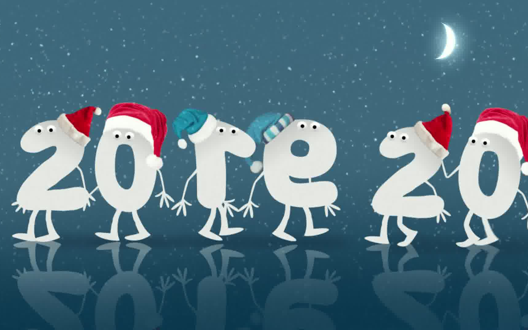 AE模板-可爱的新年交替创意视频模板可更换任意年份