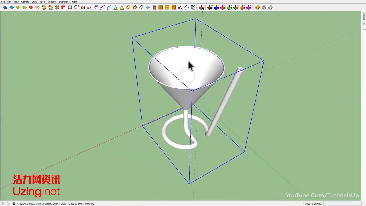 SketchUp异形玻璃杯建模教程