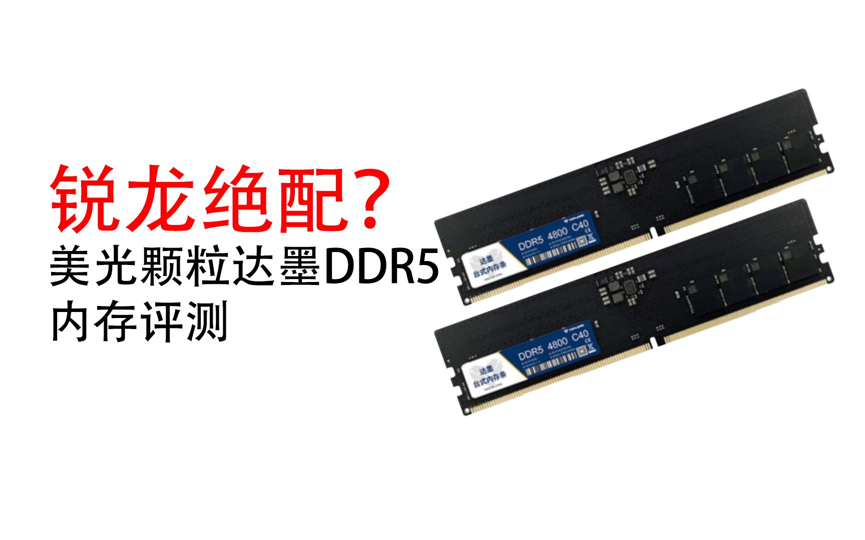 锐龙绝配? 美光颗粒达墨DDR5内存评测