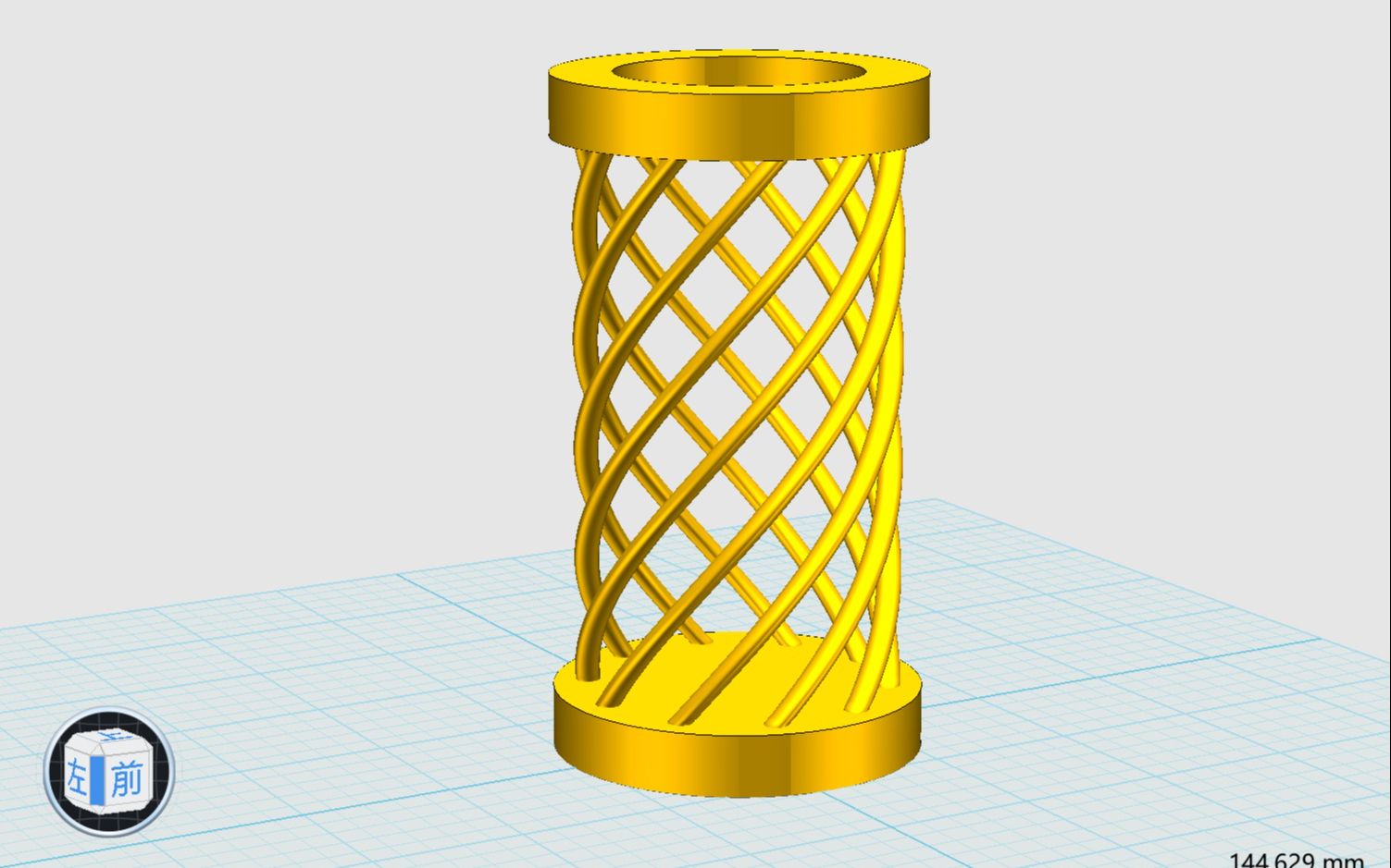 3D one教程系列 扭转笔筒的制作3D建模 3D打印