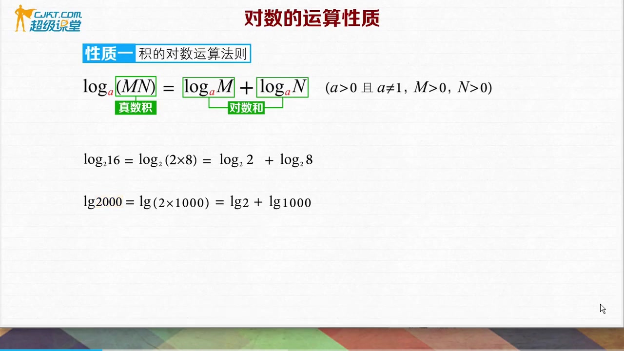 1323对数运算的规则——对数的三大运算性质