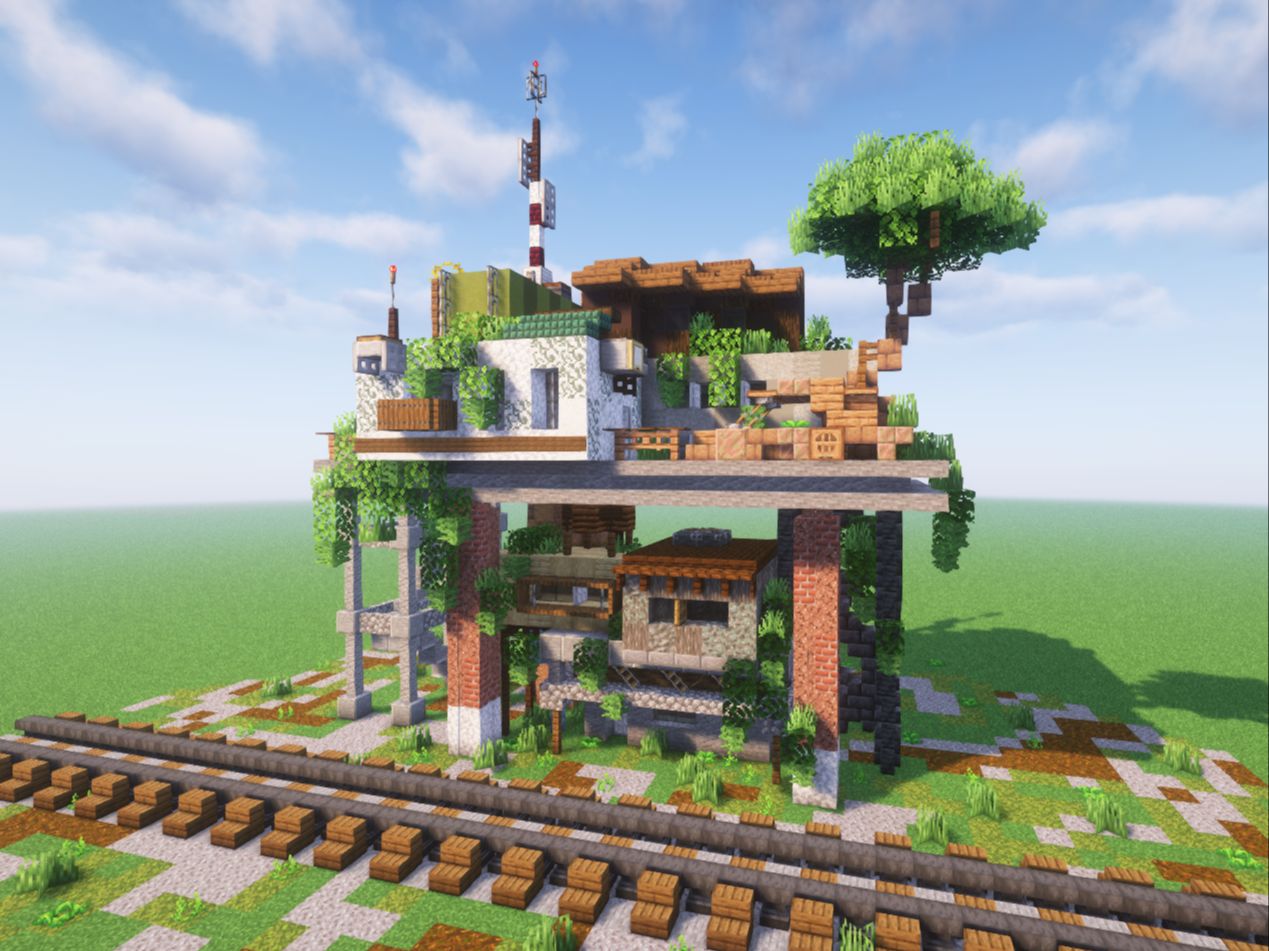 【Minecraft】废弃监控站-建筑欣赏_我的世界