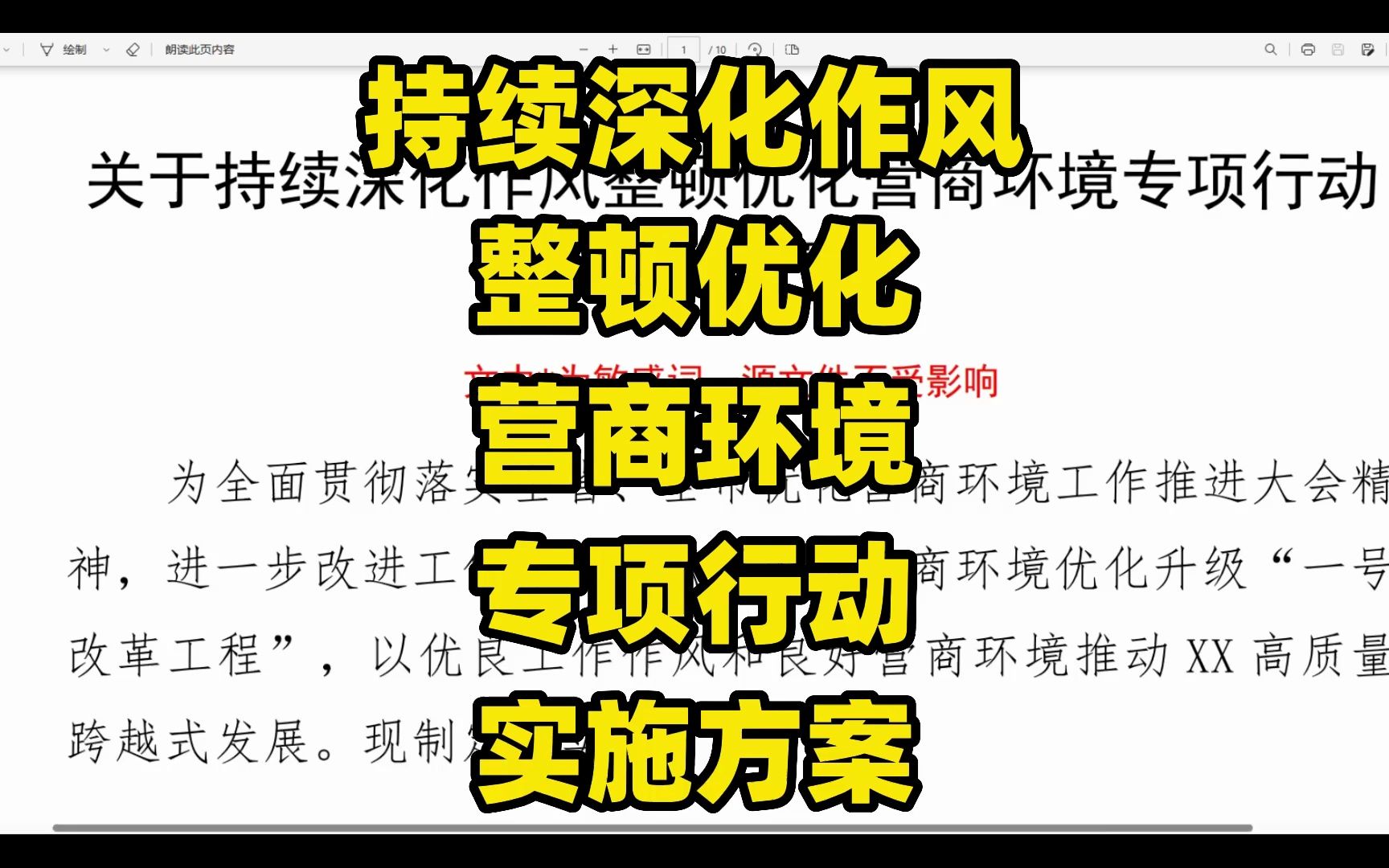 持续深化作风整顿优化营商环境专项行动实施方案,word文件