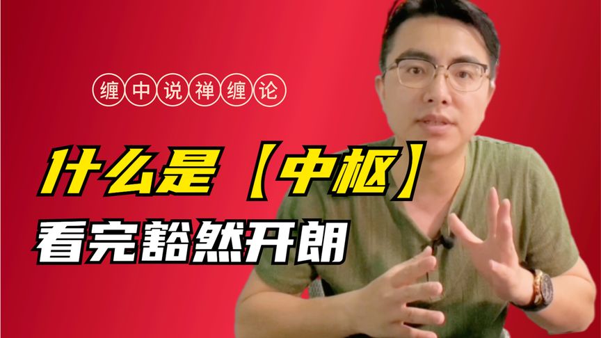 缠论|什么是中枢?看完豁然开朗|股票知识|缠中说禅|炒股交易