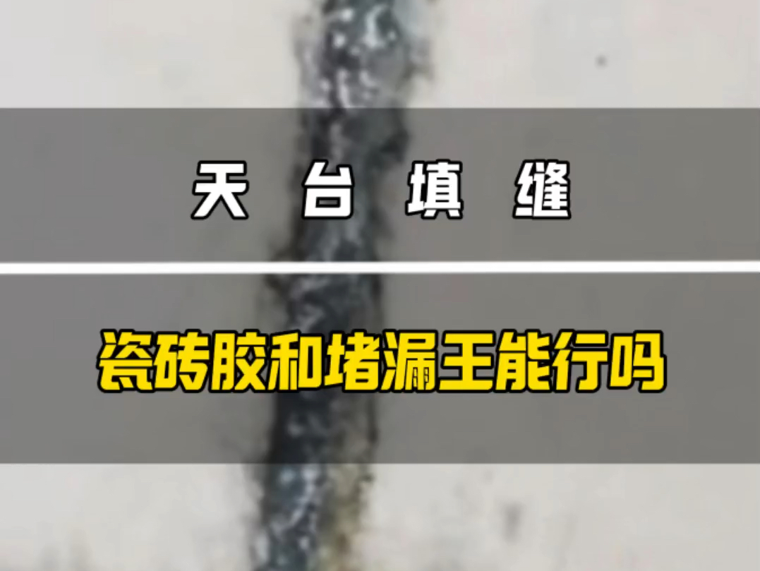 天台填缝→用瓷砖胶和堵漏王能行吗?