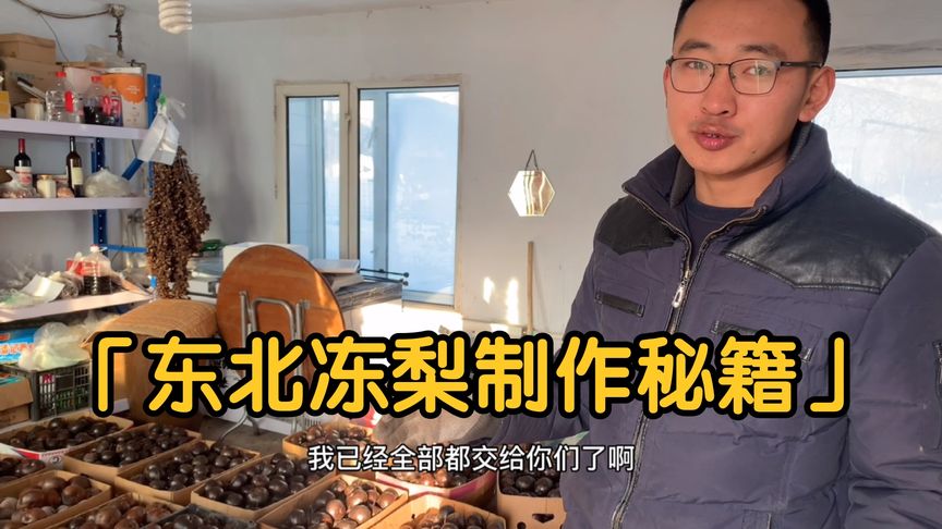 心急吃不了冷冻梨!东北冻梨制作的过程,无私奉献!