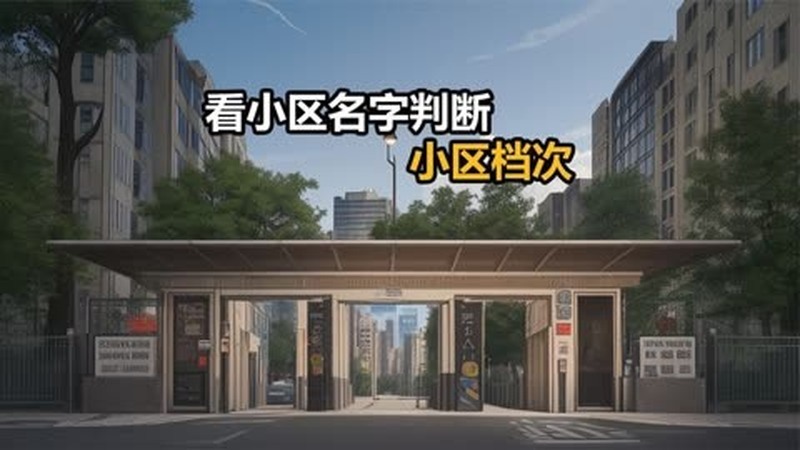 通过小区名字就知道你家小区的档次