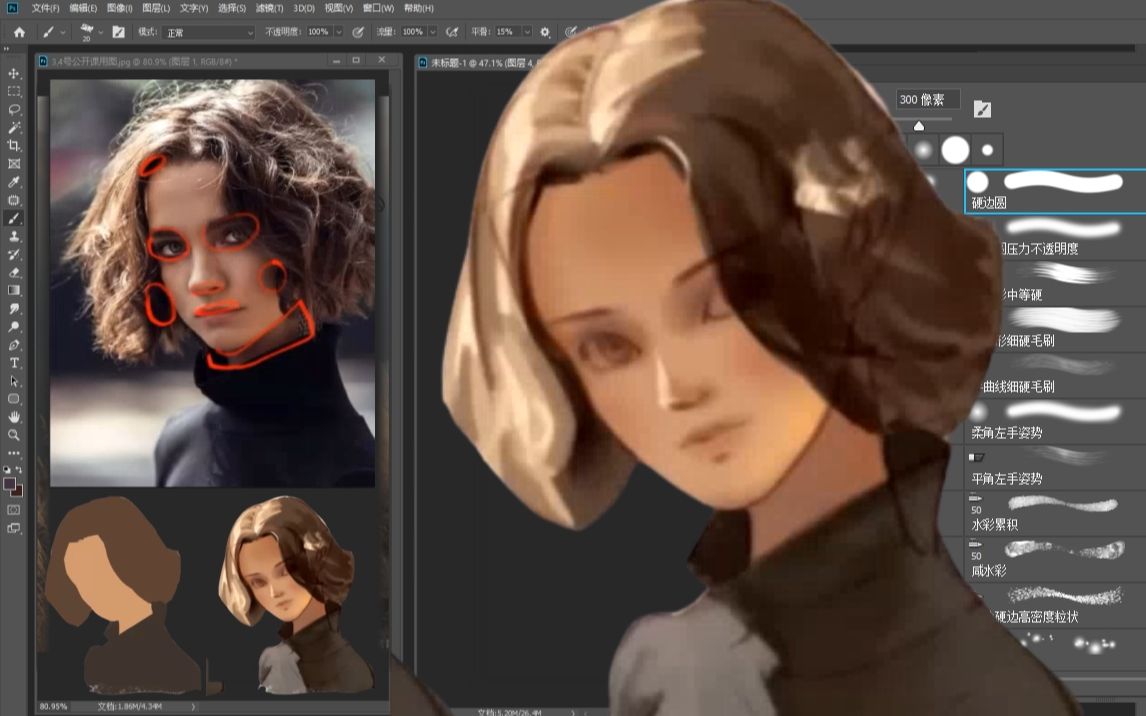 【ps厚涂教程】适合零基础小白入门的一种厚涂方法