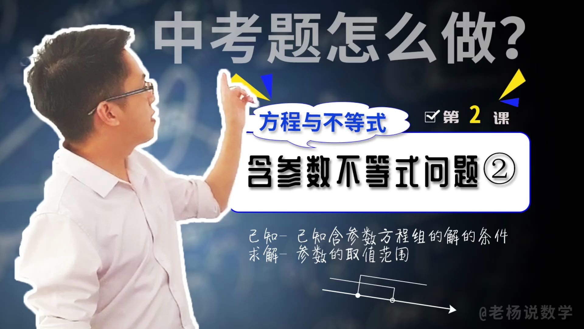 【方程与不等式】第2集:已知含参数方程组的解的条件,求参数取值范围