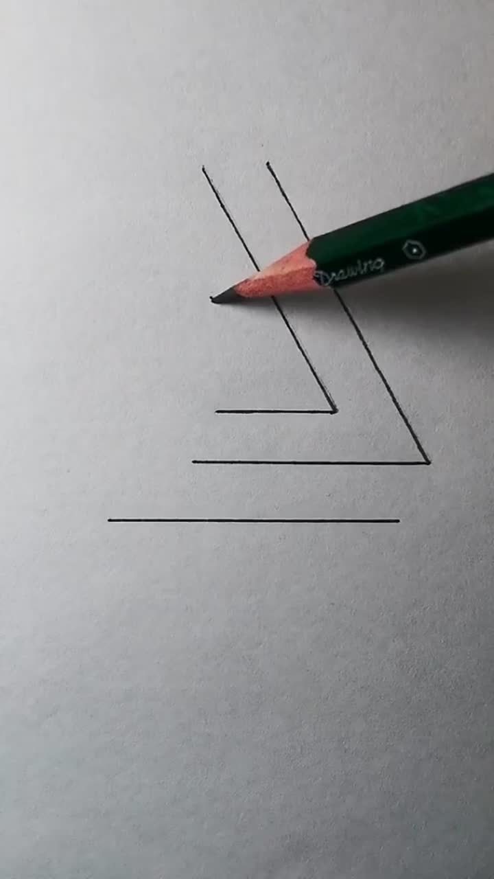 画不一样的立体三角形画画简笔画感谢大家对我的关注和支持45感谢.