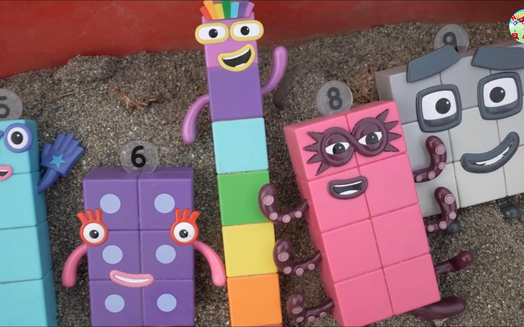找数字游戏 数字积木从左到右查找和排列 Numberblocks宝宝挖沙子...