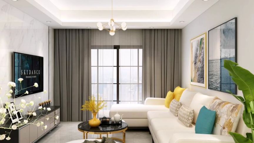 现代简约风格设计效果图,经济实惠,清爽舒适又不失品味