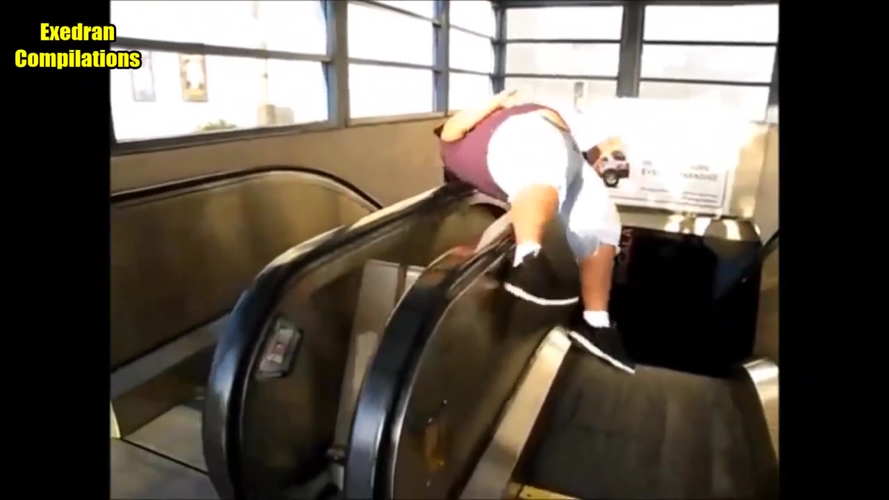 【搞笑】自动扶梯搞笑集锦