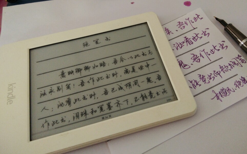 【手写】kindle临写顾仲安钢笔字 林觉民 绝笔书