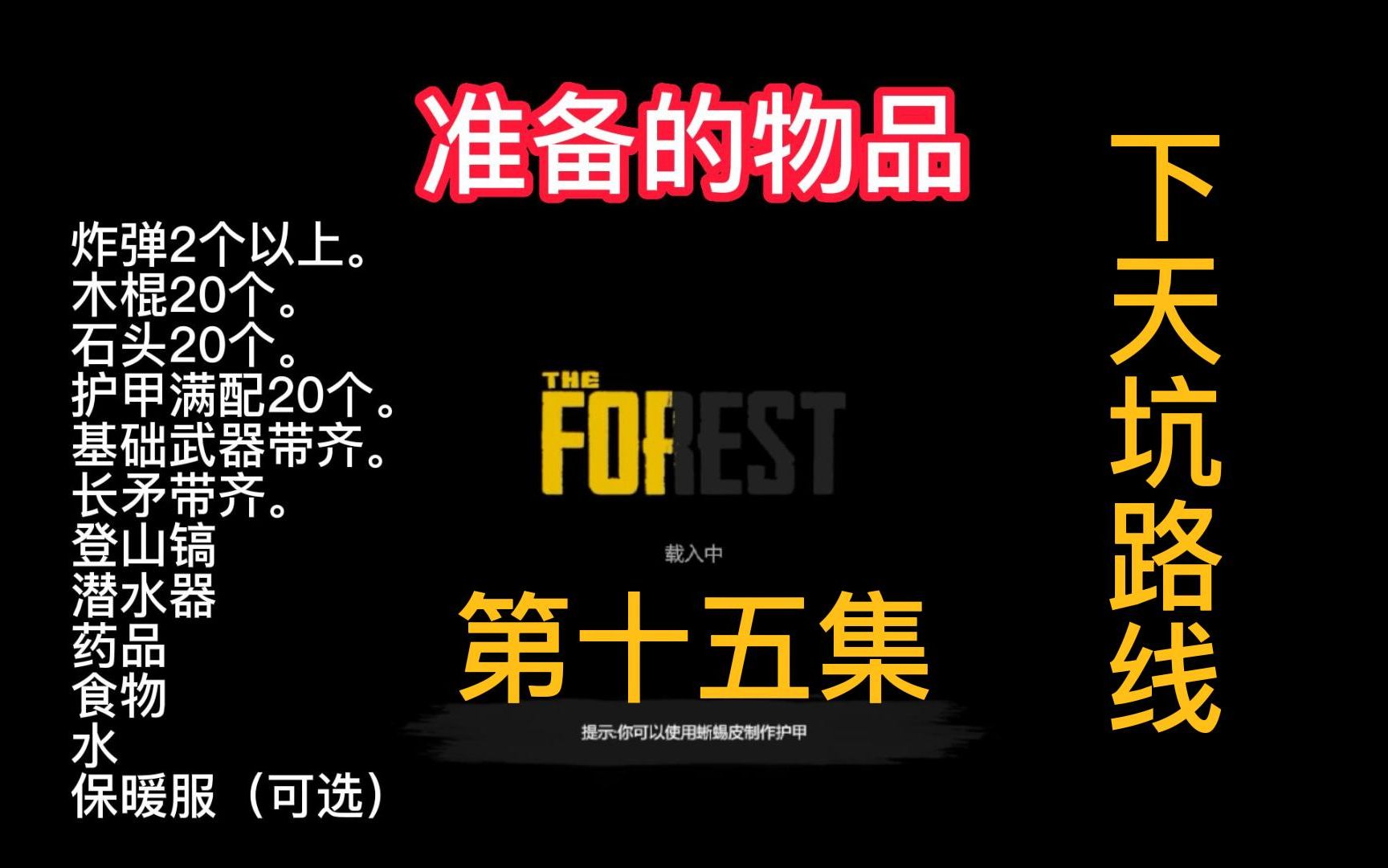 迷失森林 新手保姆级教程 第十五集 【通关下天坑路线】