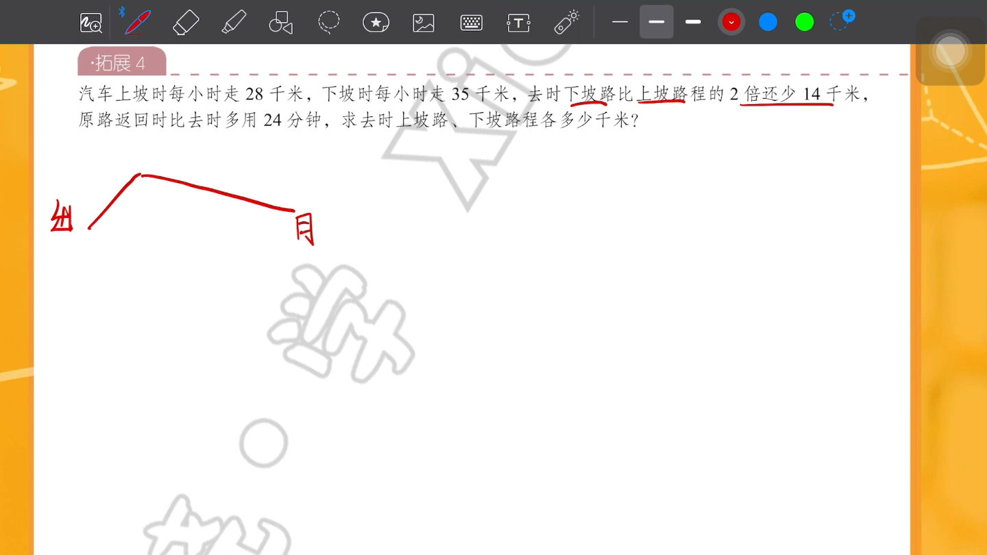 四寒第3讲方程法解行程拓展题