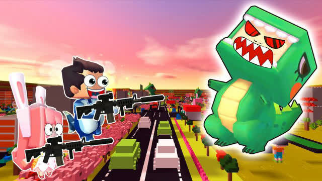 【木鱼】迷你世界巨型迷斯拉来袭,护卫队能否成功的消灭它们