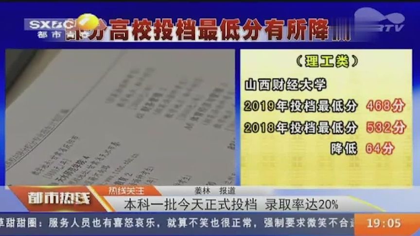 陕西本科一批正式投档,录取率达20%,部分高校投档最低分降低