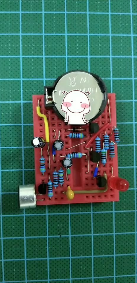 三极管双稳态 声控灯 最小面包版