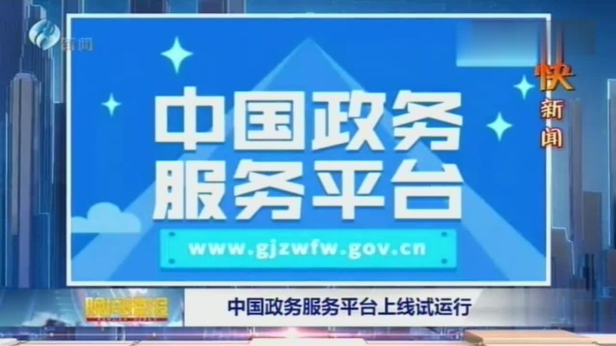 中国政务服务平台上线试运行 政务服务“国家队”来了!