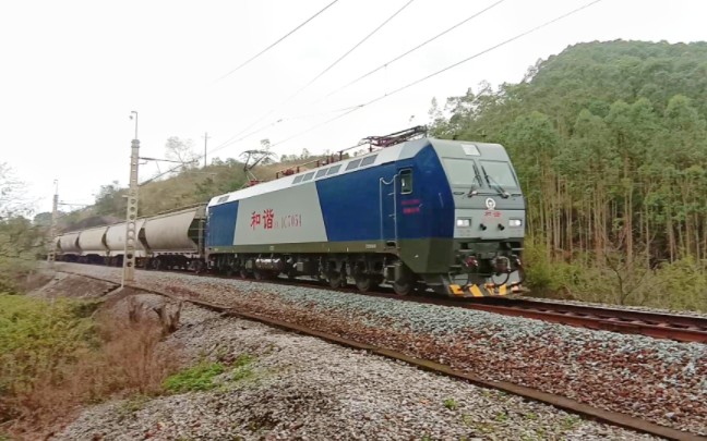 【中国铁路】HXD1C-7054牵引电力89027次运粮列车去大垌方向