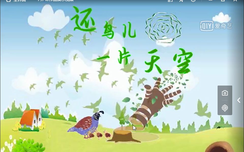 《还鸟儿一片天空》中国计算机设计大赛省级高职普通组二等奖
