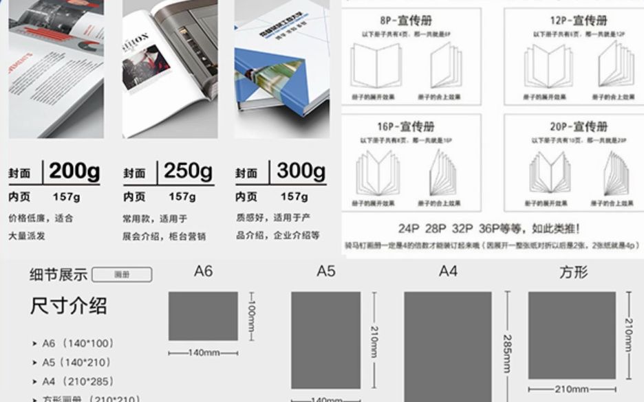 各类画册的设计-印刷尺寸 及 规范设置