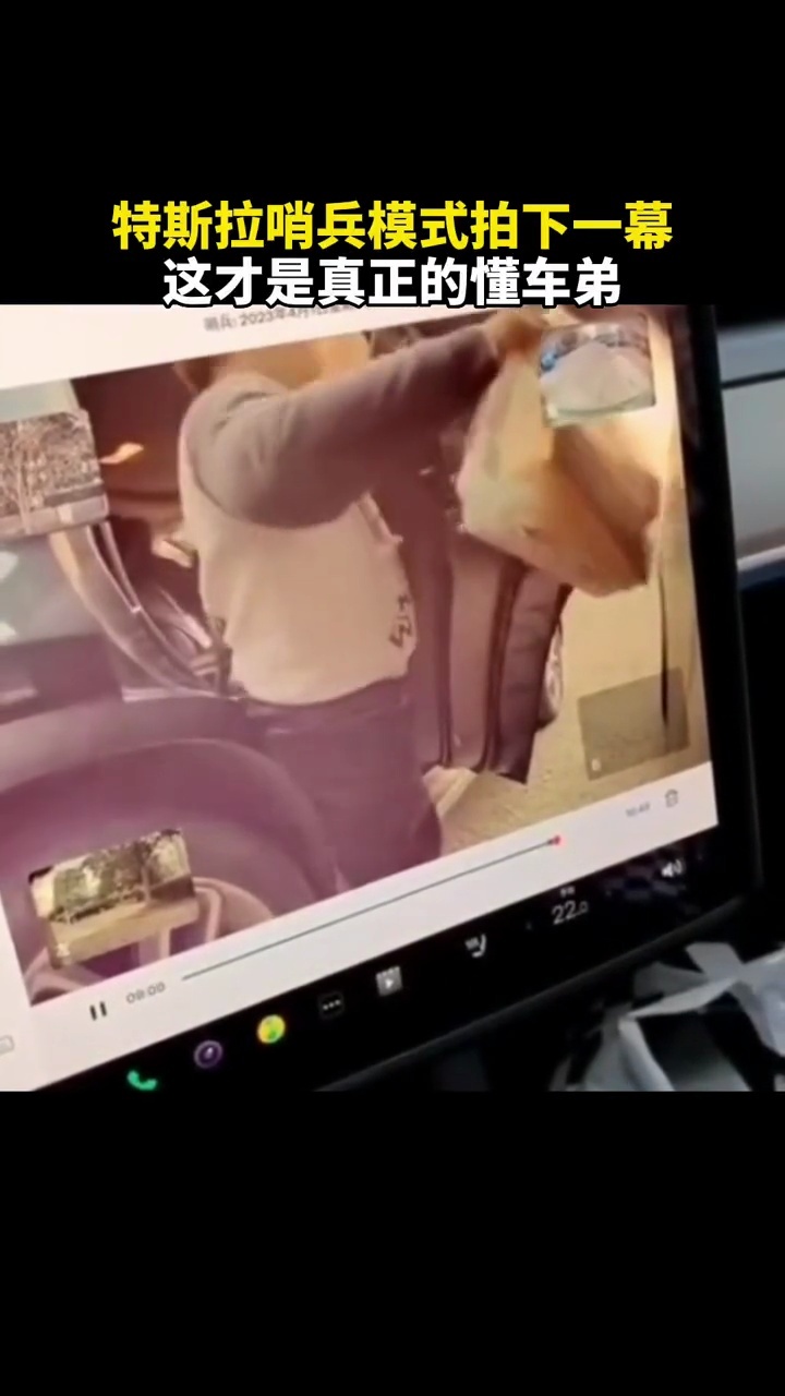 特斯拉哨兵模式拍下一幕,这才是真正的懂车弟