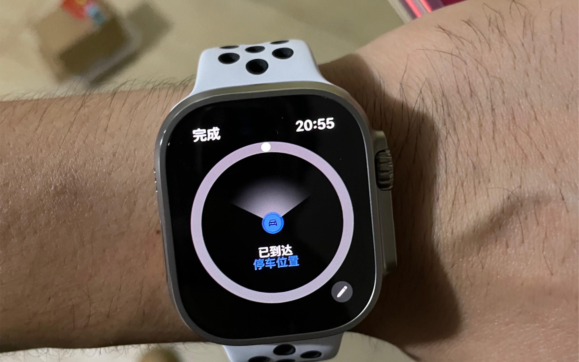 Apple Watch ultra 在停车场停车位置细节和运动个人使用体验,手表很好...