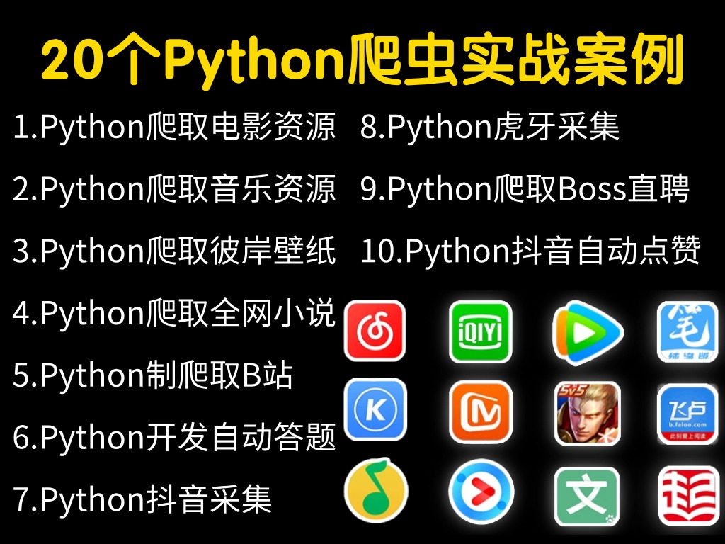 【Python爬虫】20个爬虫案例 让你轻松应对各种爬虫任务 成为数据...