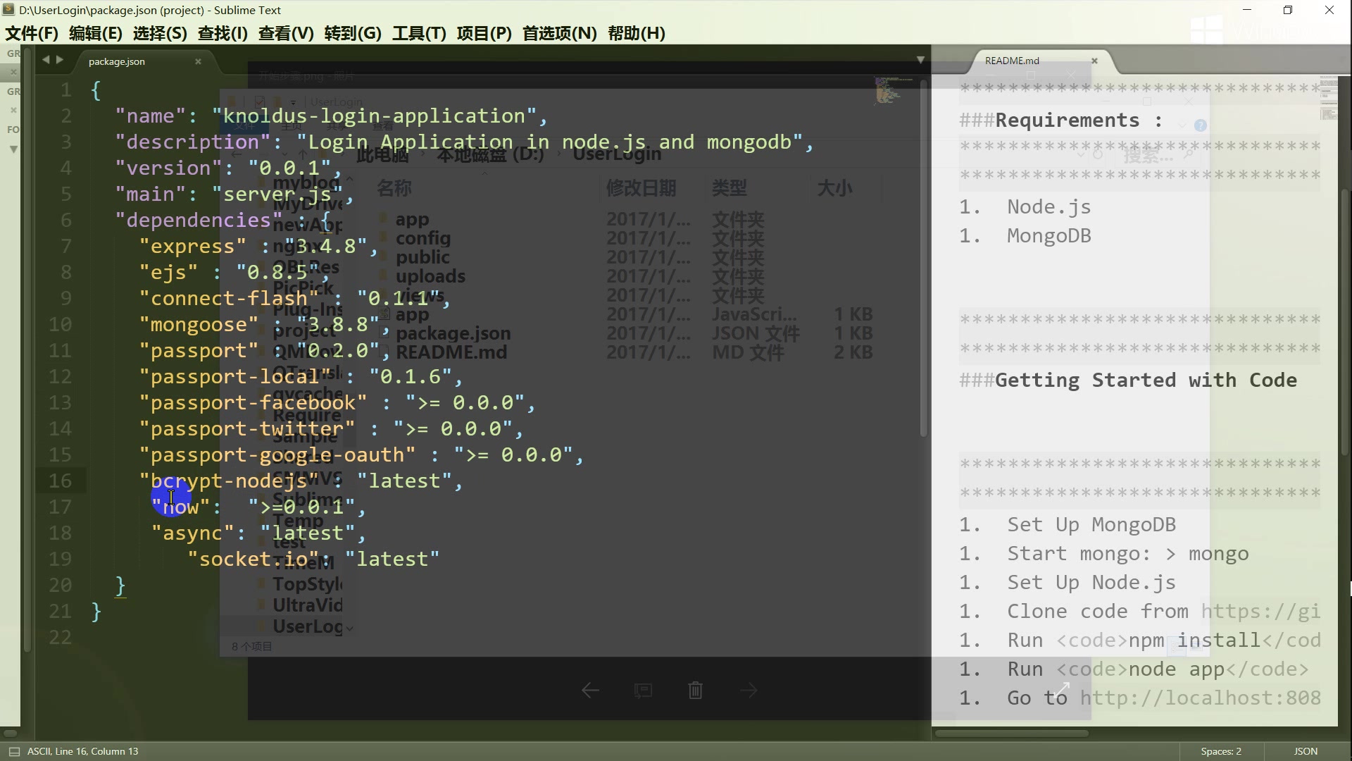 如何操作nodejs demo文件