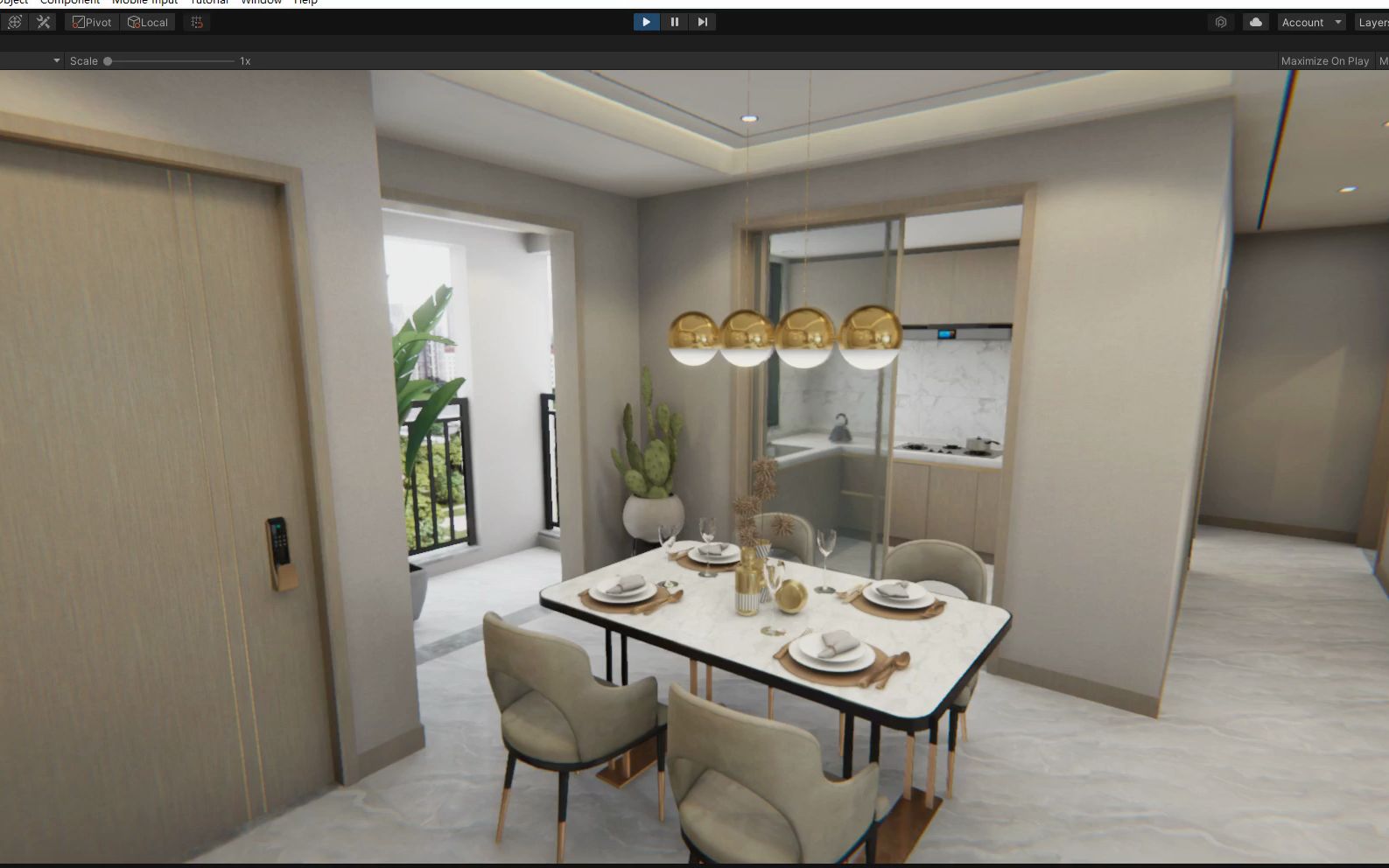 unity3d标准渲染管线 样板间效果demo