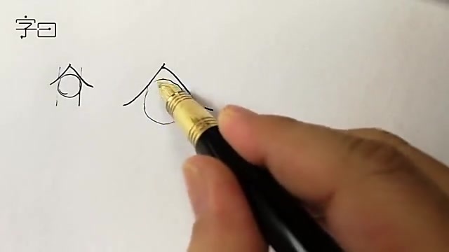 硬笔书法偏旁“人字头”的写法