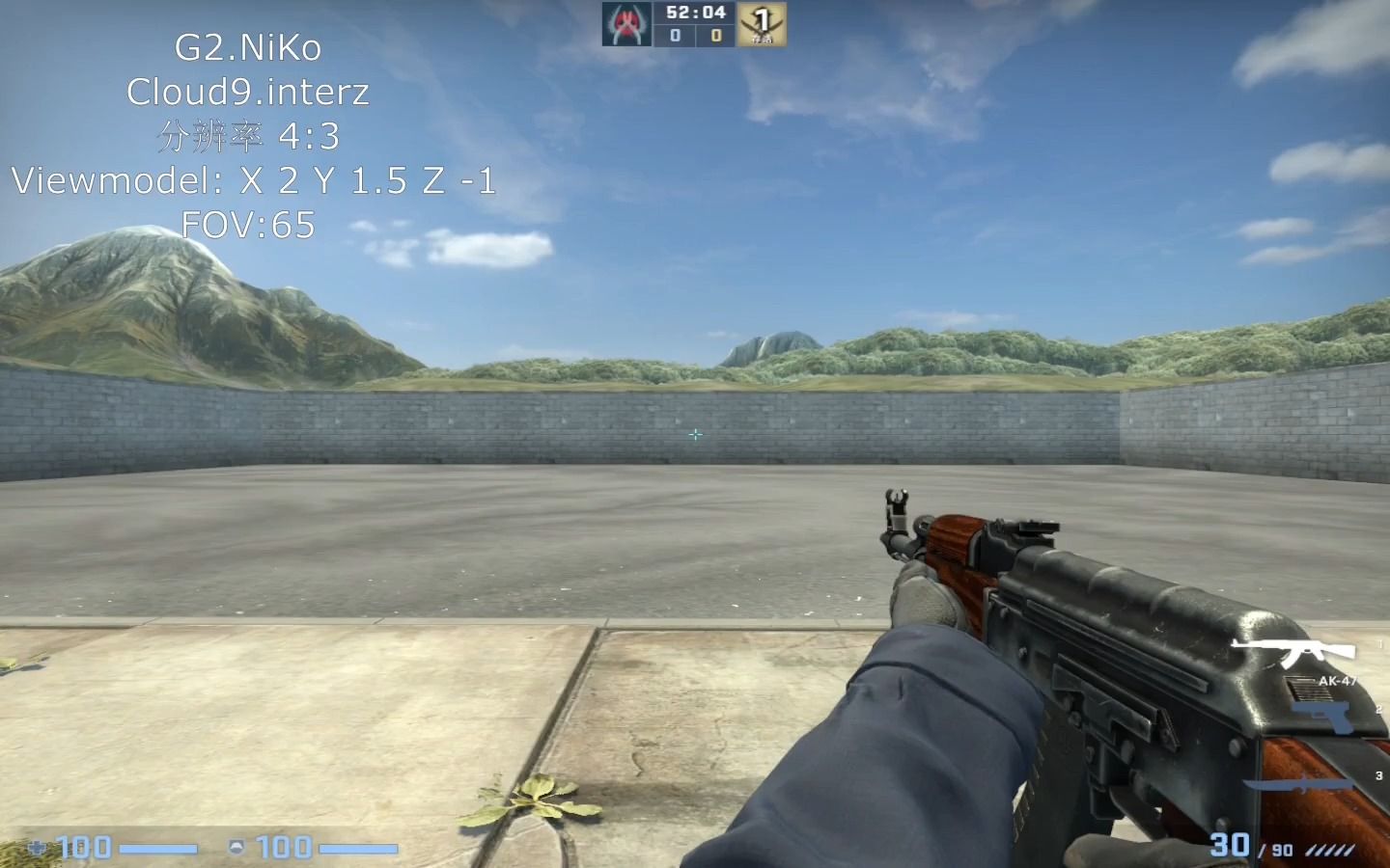 CSGO职业选手特殊持枪视角