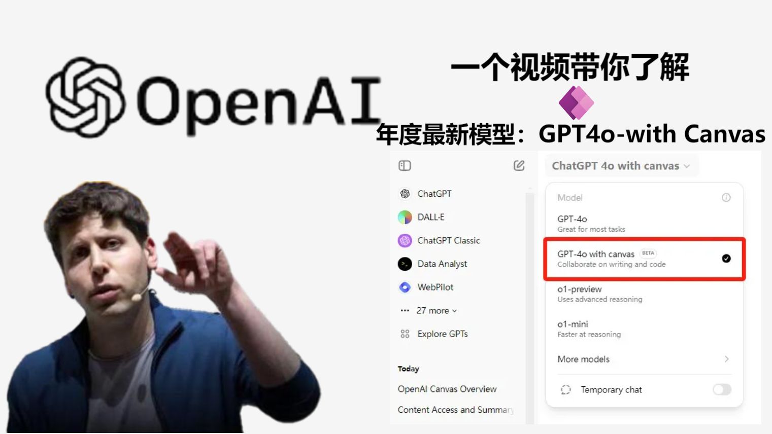 OpenAI重磅更新了ChatGPT新增功能——Canvas,为写作和编程带来前...