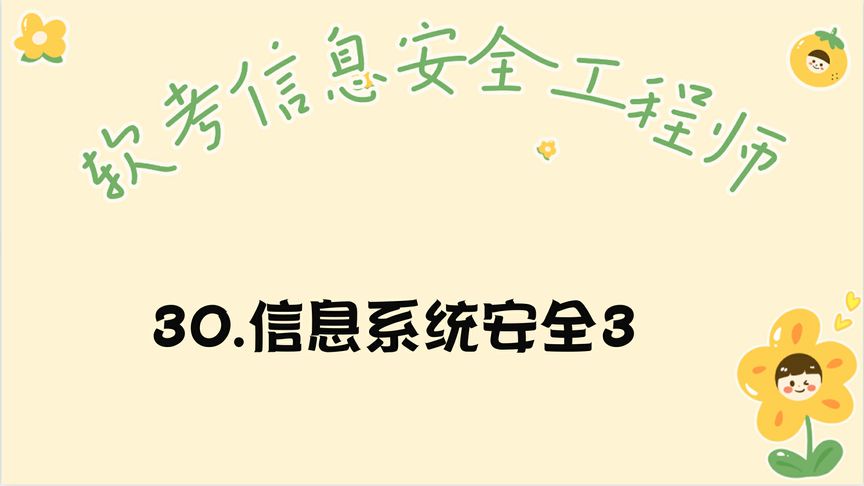 软考-30.信息系统安全3【转载】