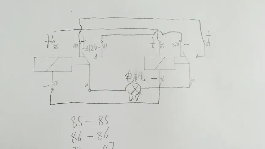 继电器用两个可以控制电机正反转?实测电路图讲解