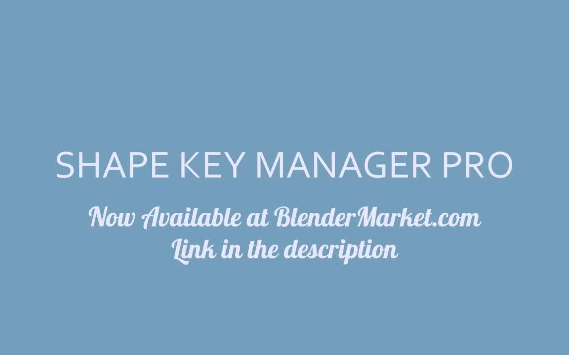iBlender中文版插件Shape Key Manager 教程Blender Addon Shape ...
