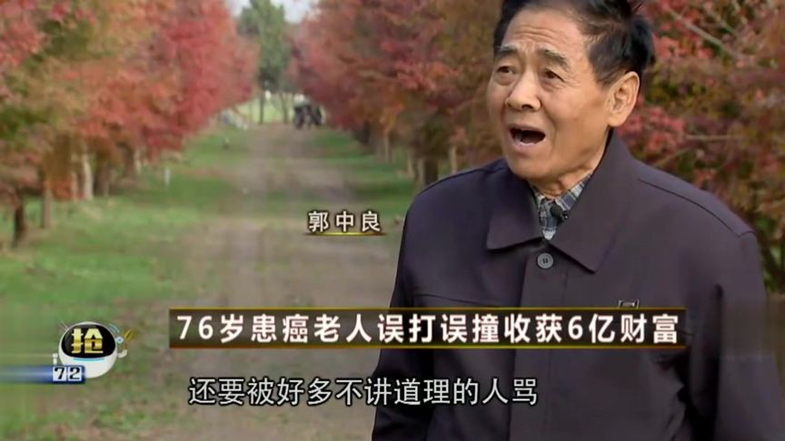 老大爷承包几十亩土地种植这种名贵树木,听他讲完后竖大拇指