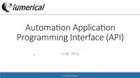 API自动化应用程序接口的使用(Lumerical官方webinar)