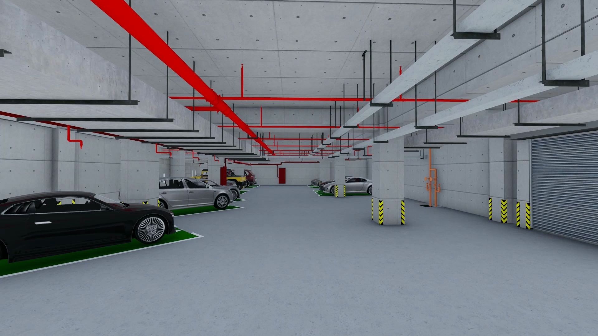 地下室机电漫游视频