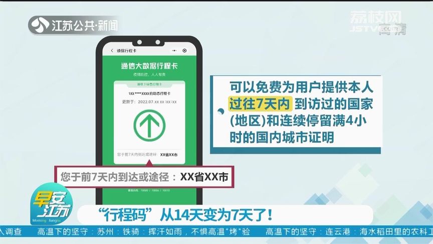全面升级!“行程码”从14天变为7天,中高风险区划定标准也有变化