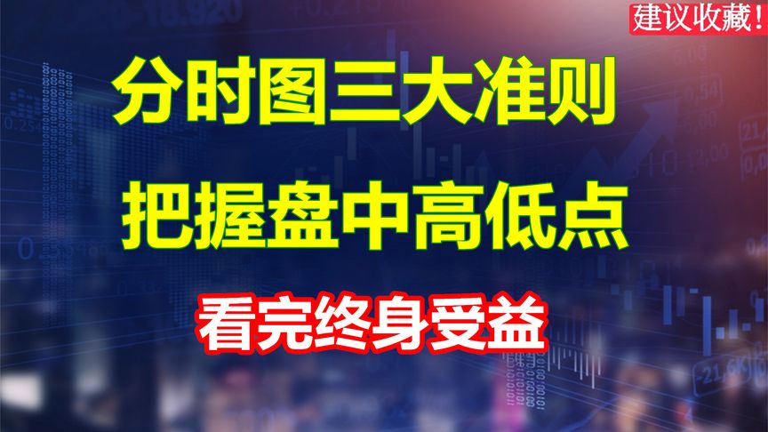 A股:分时图使用三大原则,判断股价涨跌,建议收藏!