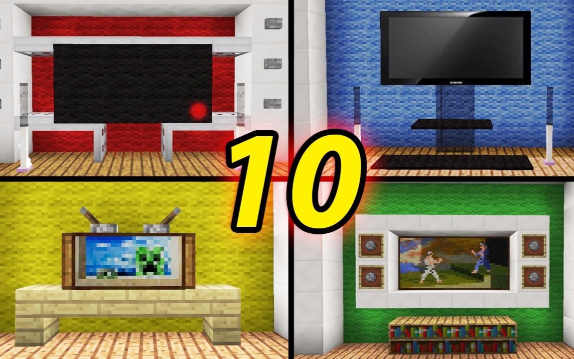 【我的世界】内饰 | 十种电视的设计方法 | 10 Tv Designs to Improve ...
