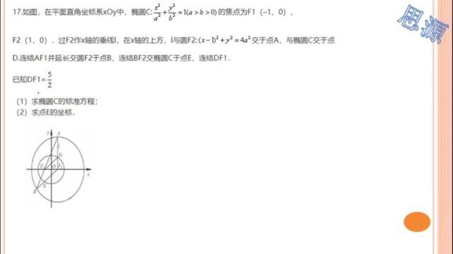 2019高考数学江苏卷解析几何大题,没有什么难度,按照.